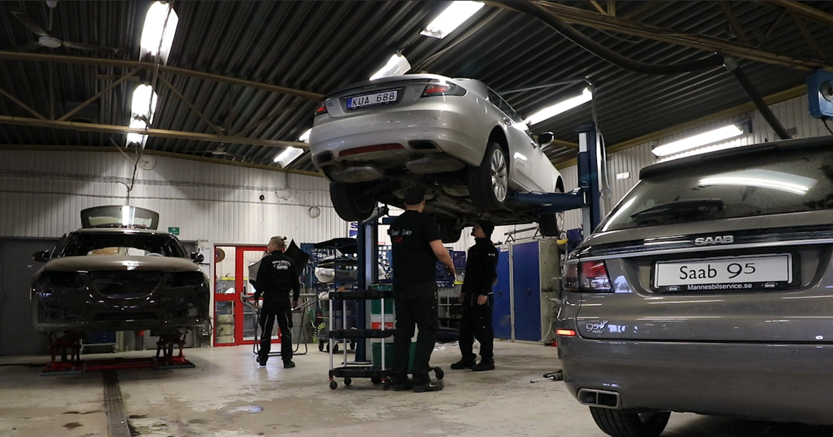 Zu Besuch bei einem der größten Saab Service Center in Schweden ...